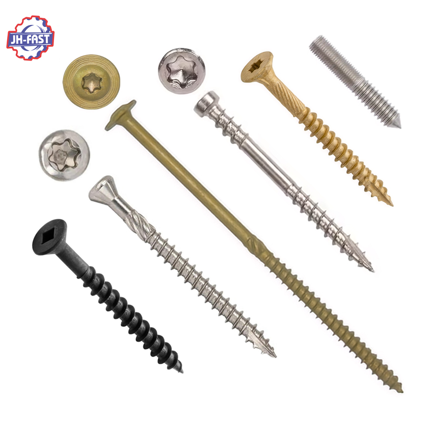 Custom hex torx flat head self tapping wood screws